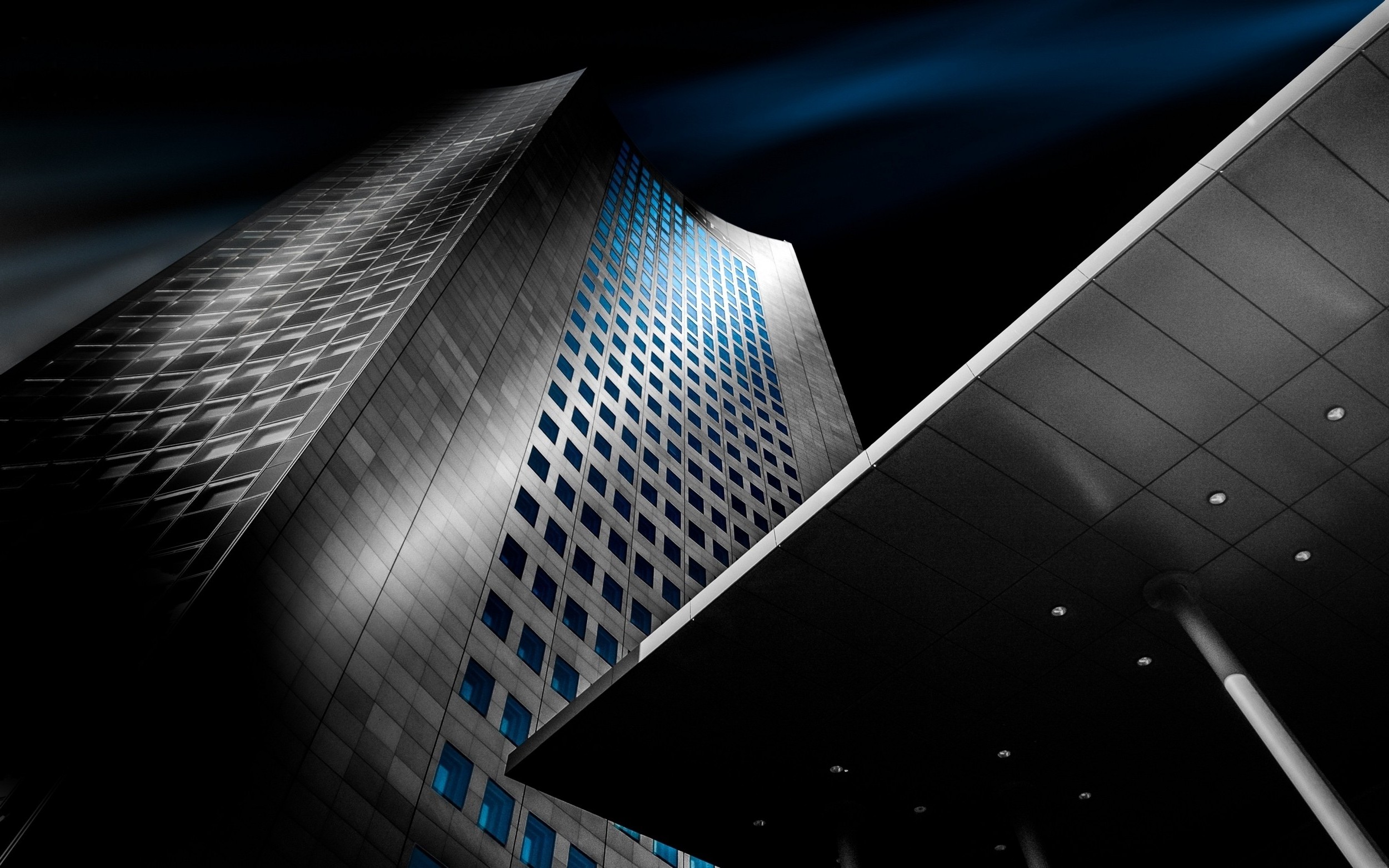 modern blue wallpaper,blue,architecture,line,design,skyscraper (#417679 ...