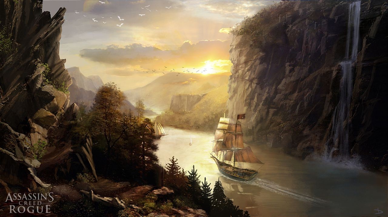 ac rogue wallpaper,nature,natural landscape,painting,atmospheric ...