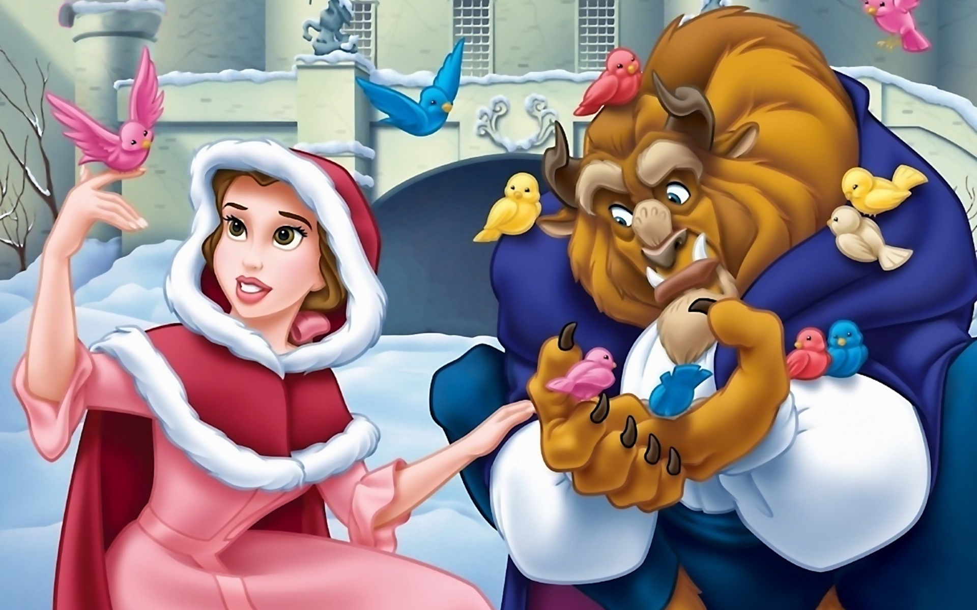 Beauty And Beast Animation Hd- WallpaperUse