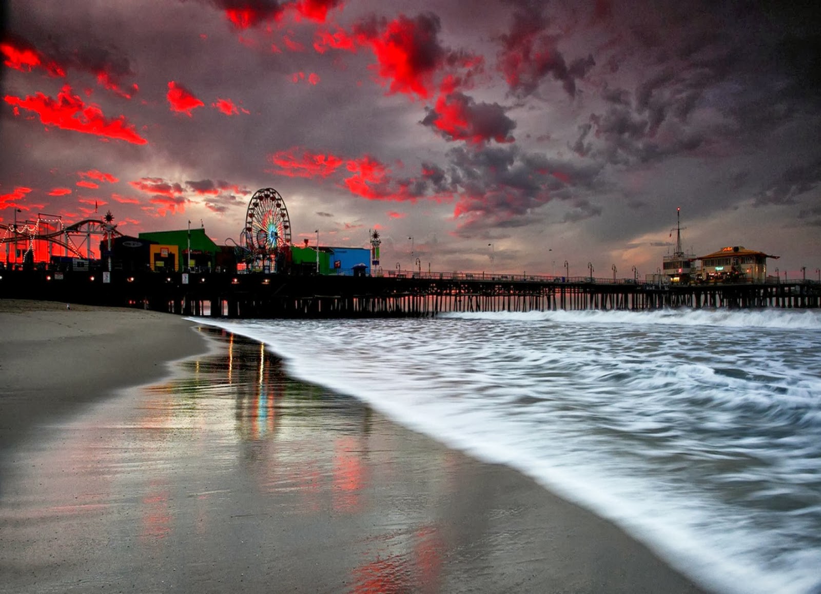 Hd Santa Monica California Background- WallpaperUse