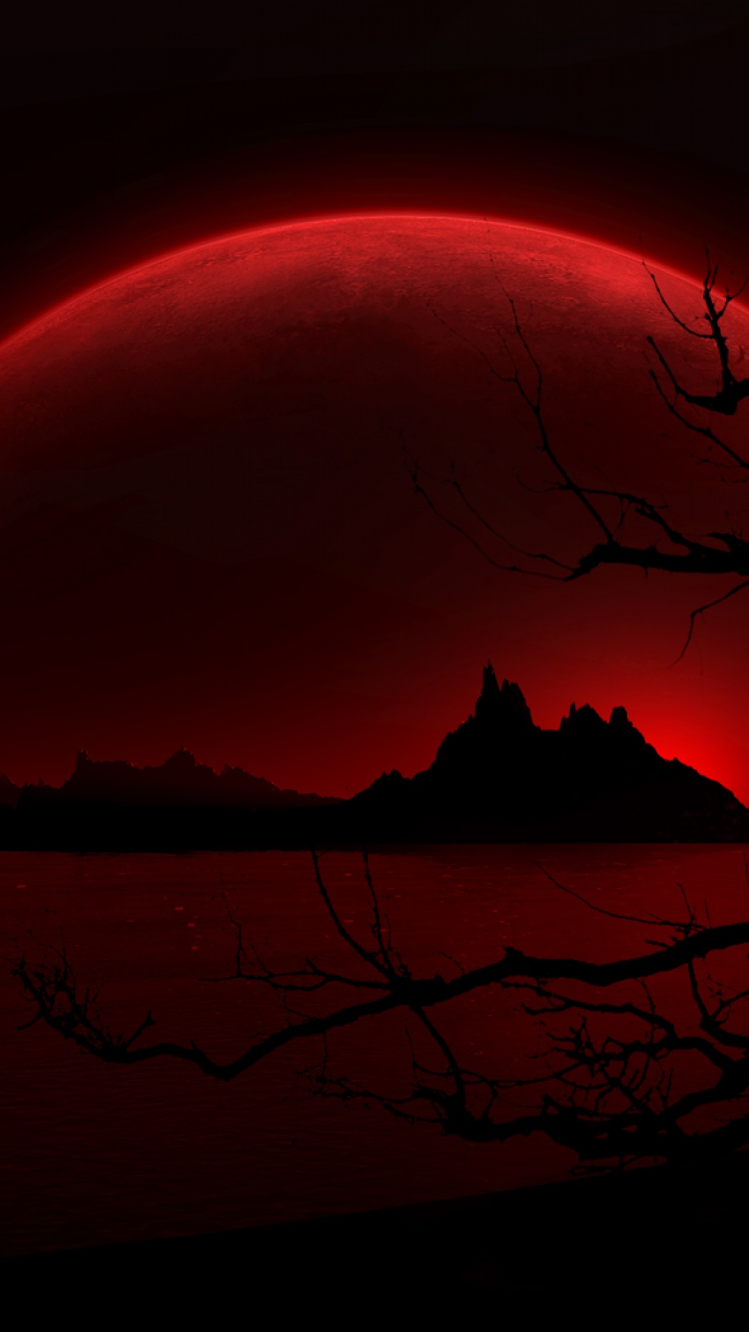 Red Phone Wallpaper - Blood Moon Wallpaper Hd Iphone- WallpaperUse