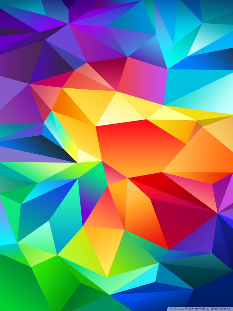 Colorful Polygon Background Hd- WallpaperUse