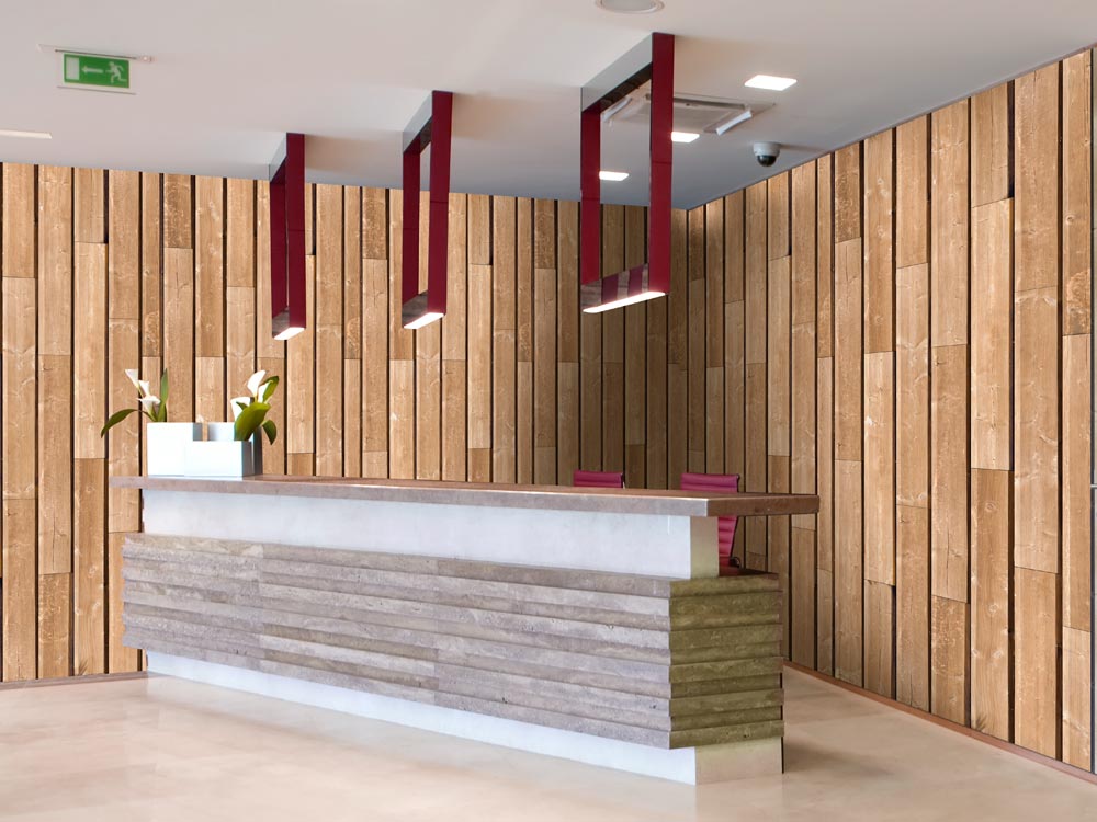 Office Wall Design - Wooden Wallpaper For Office Walls- WallpaperUse