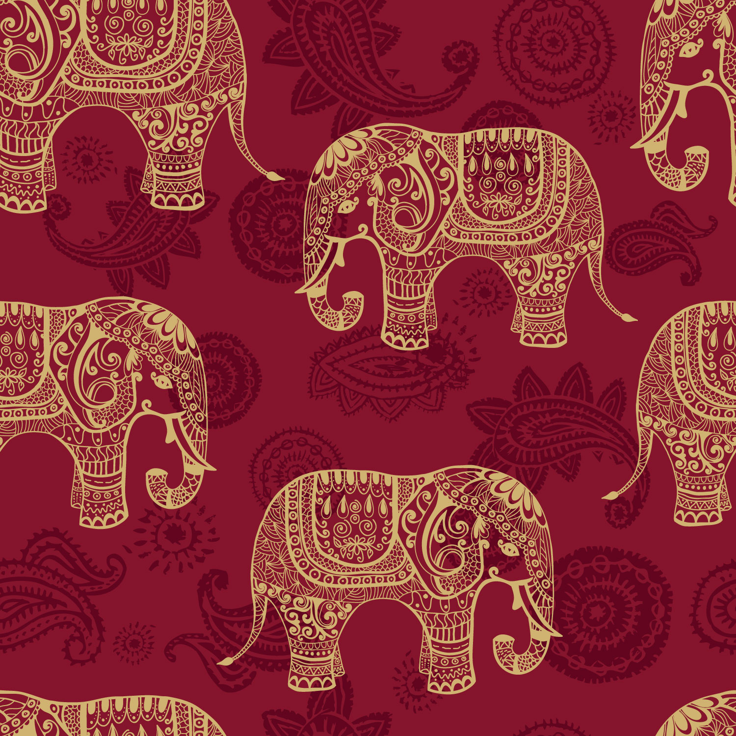 indian pattern wallpaper,elephant,indian elephant,elephants and ...