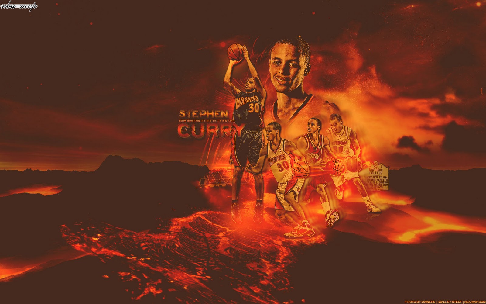 Nba Stephen Curry Fire- WallpaperUse