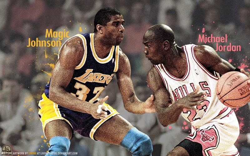 Michael Jordan X Magic Johnson- WallpaperUse