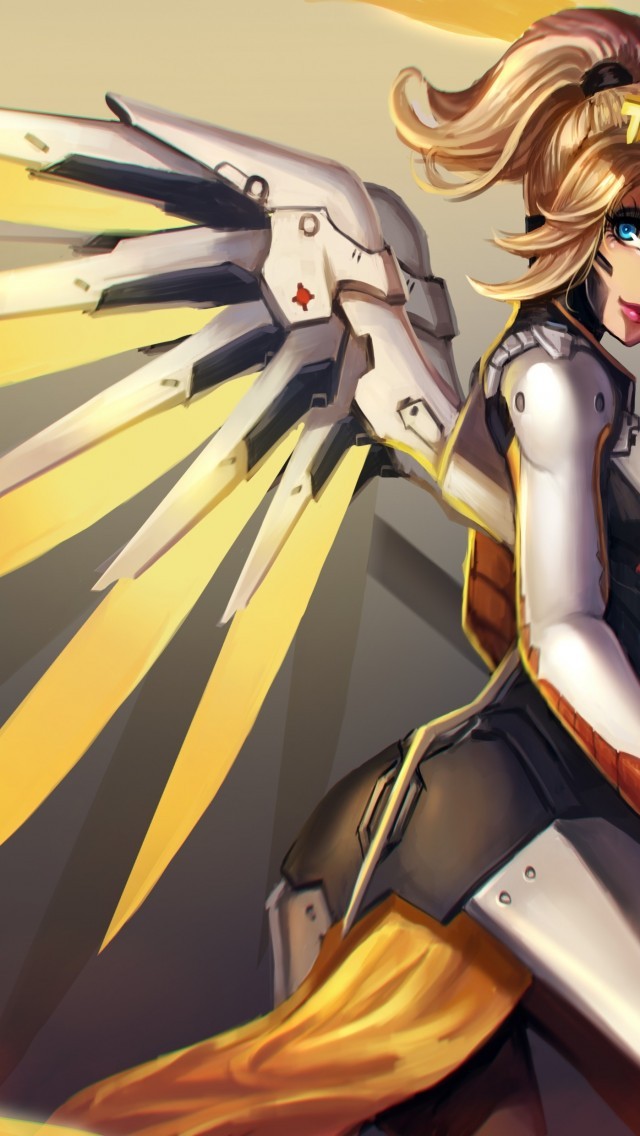 Overwatch, Mercy, Wings, Bodysuit - Overwatch- WallpaperUse