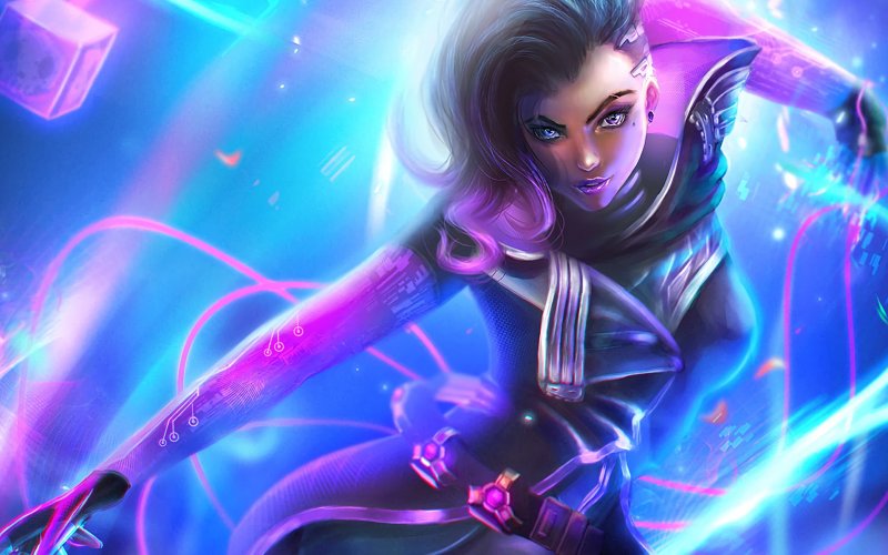 overwatch sombra wallpaper,violet,purple,cg artwork,fictional character ...