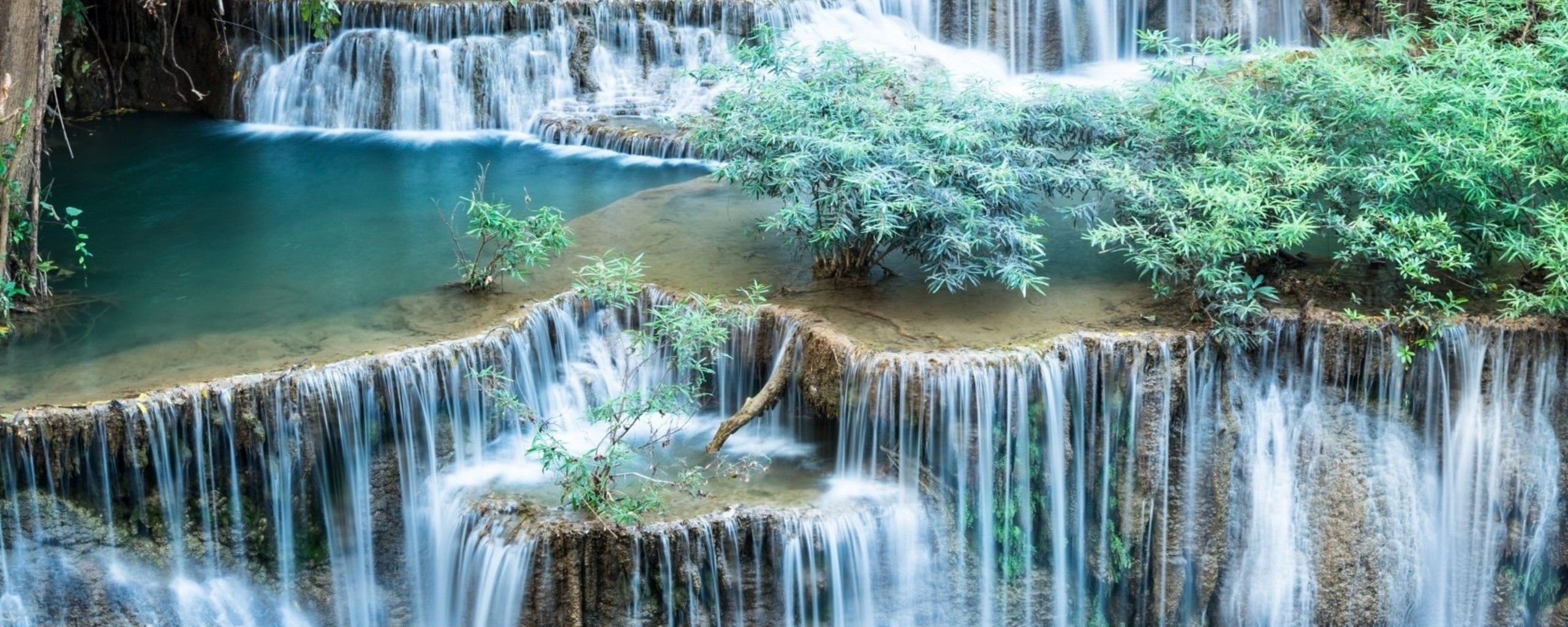 2560x1024 wallpaper,waterfall,water resources,body of water,natural ...