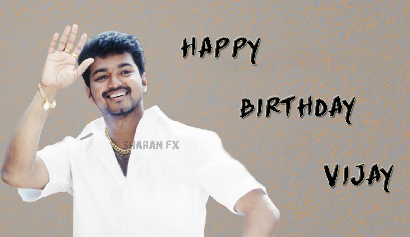 Vijay - Vijay Wishing Happy Birthday- WallpaperUse