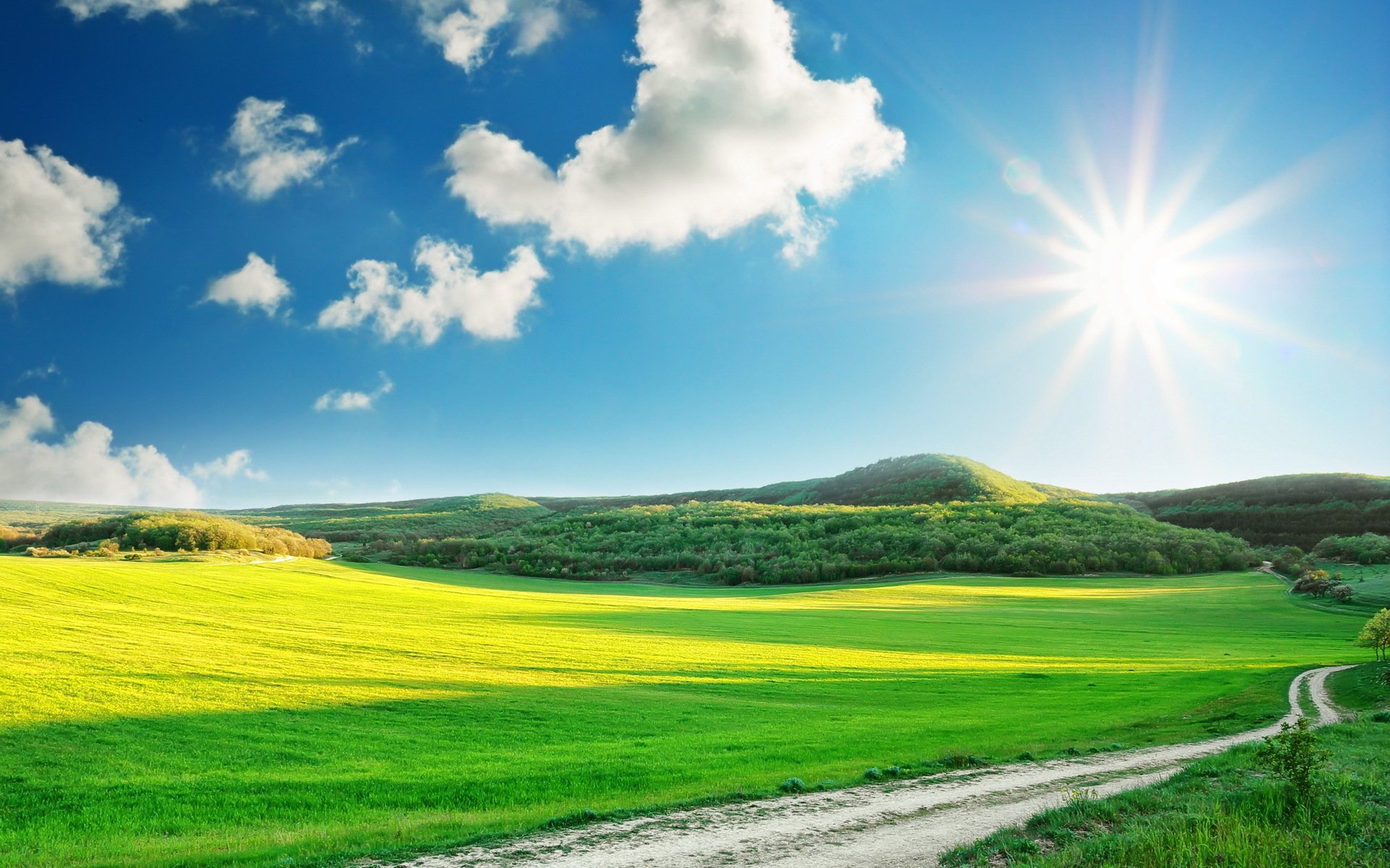 A Beautiful Sunny Day Wallpaper - Types Of Weather Sunny- WallpaperUse