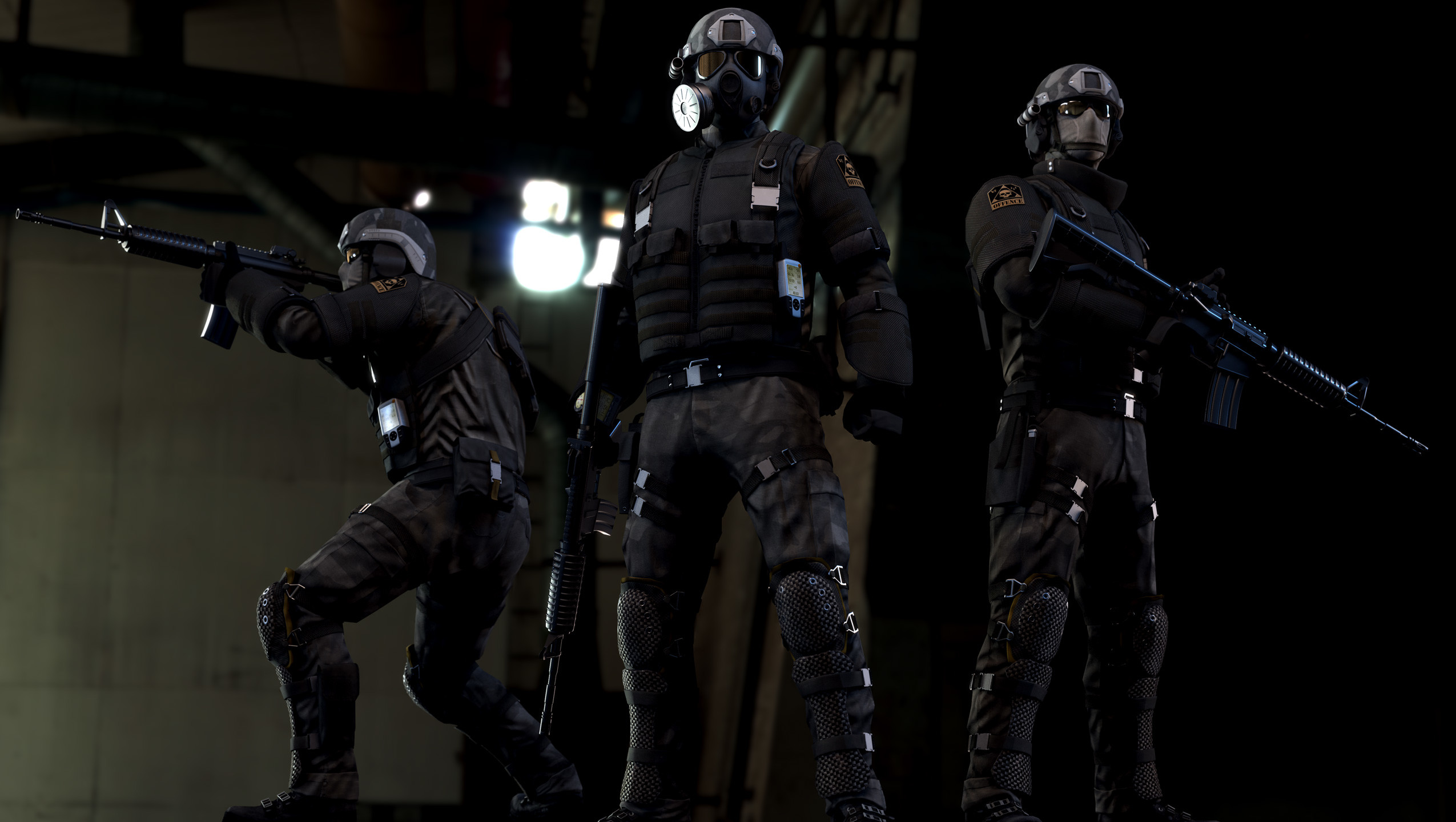 2550ã 1440 - Hitman Absolution Agency Soldier- WallpaperUse