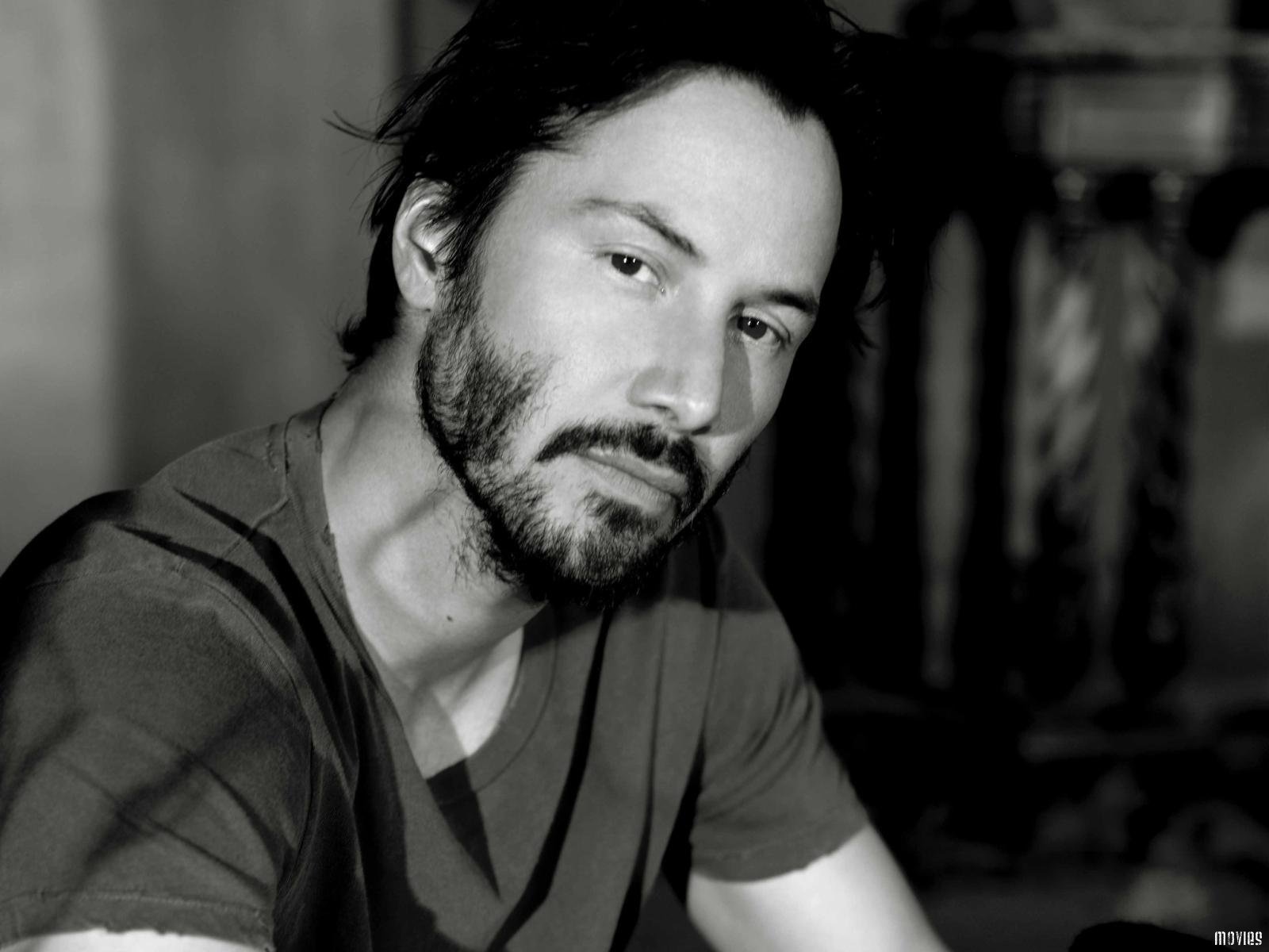keanu reeves fond d'écran,cheveux,barbe,noir et blanc,moustache ...