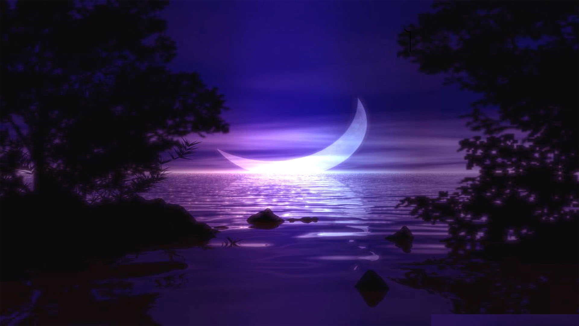 romantic 3d wallpaper,sky,nature,purple,moonlight,violet (#478137 ...