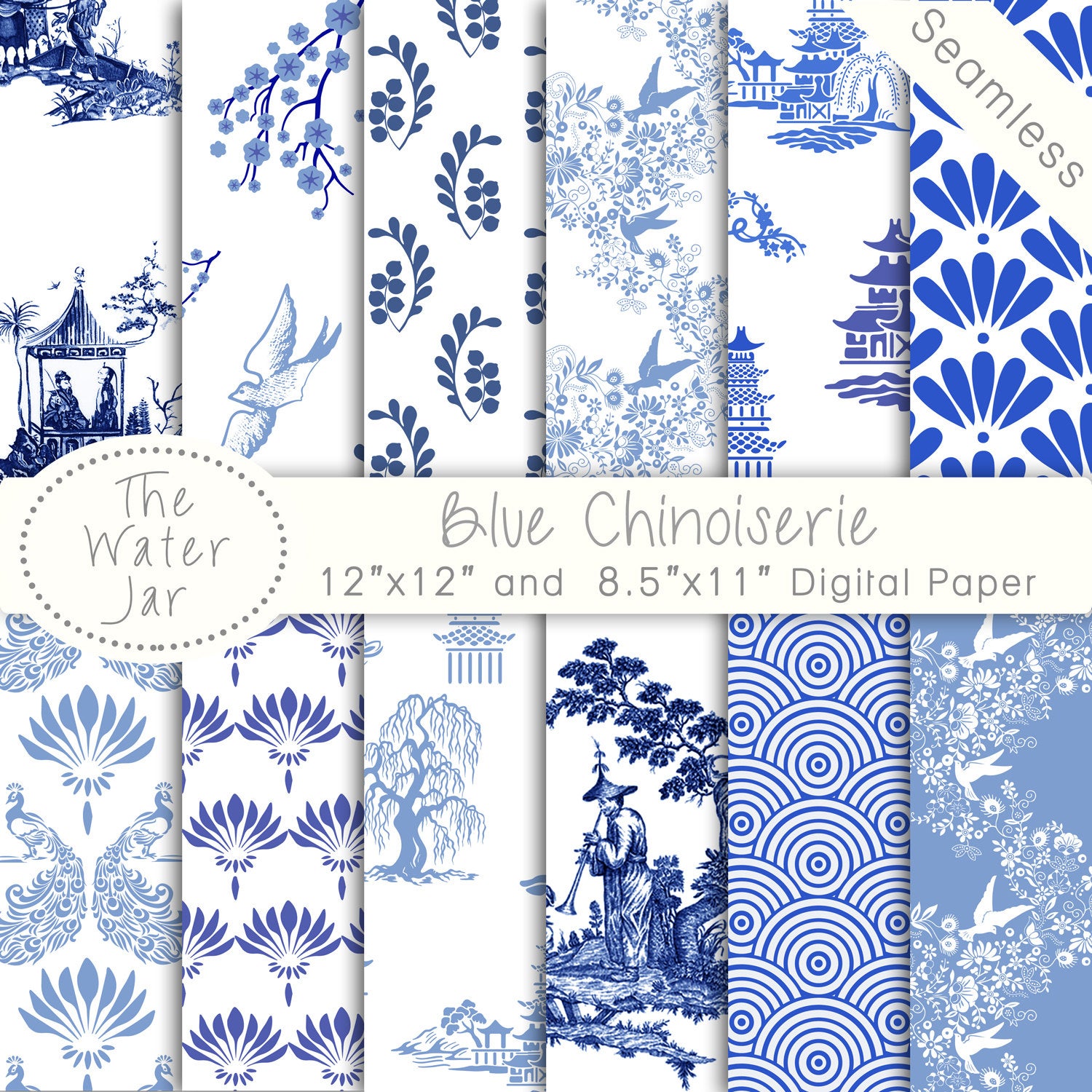 chinese pattern wallpaper,blue,pattern,line,blue and white porcelain ...