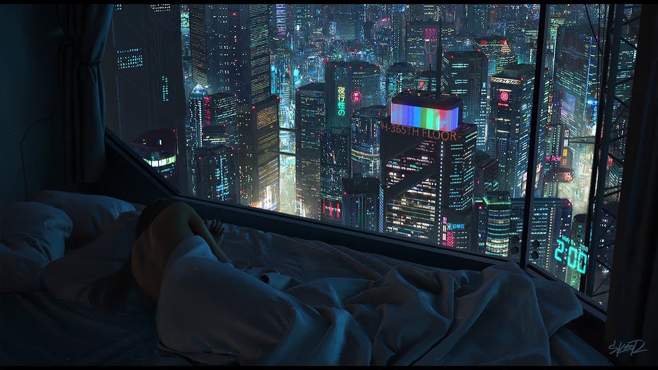2am Cyberpunk High Rise Apartment- WallpaperUse