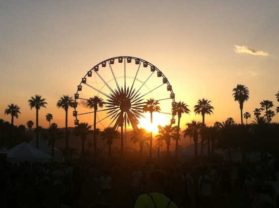 Coachella Sunset Art Print By Lauren Haney Society6 - Ferris Wheel ...