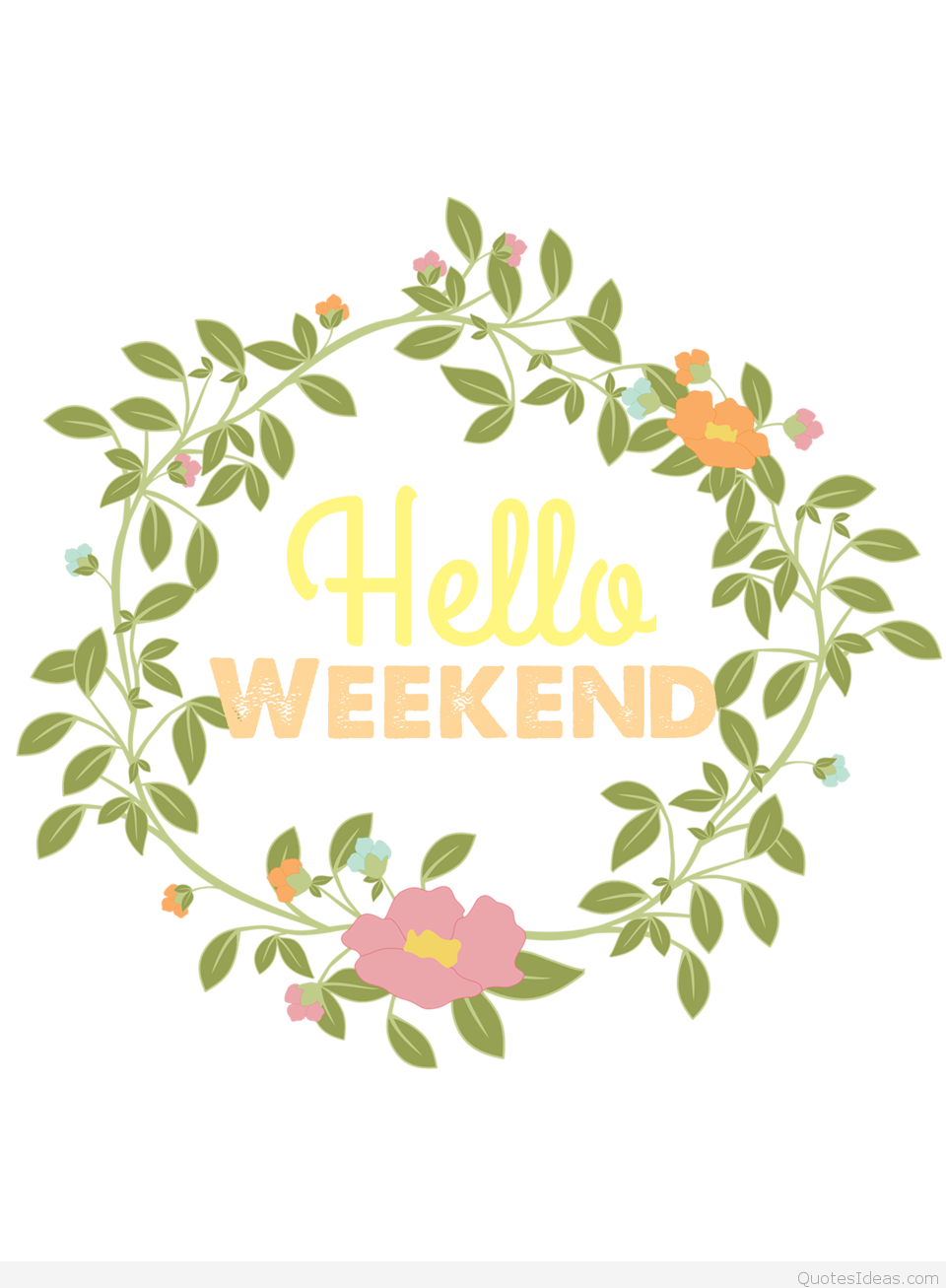 Hello-weekend - Illustration- WallpaperUse
