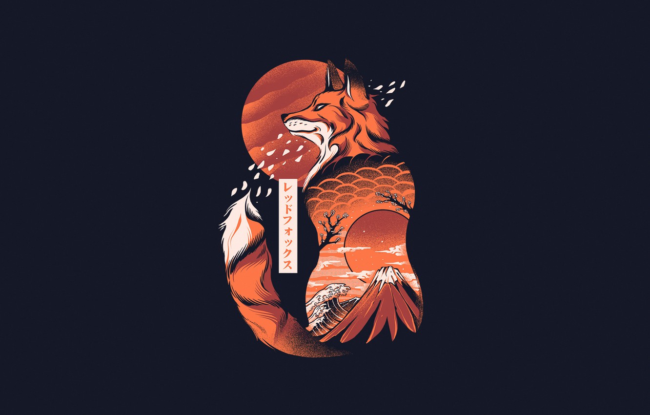 fox wallpaper,bengal tiger,tiger,orange,illustration,felidae (#51229 ...