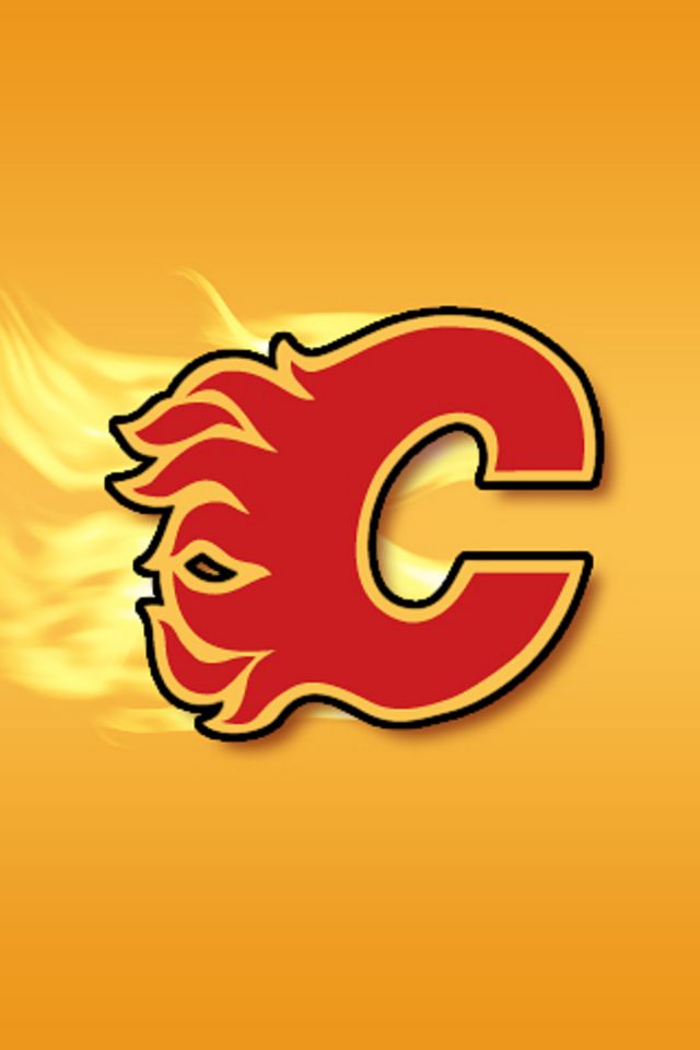 calgary flames iphone wallpaper,orange,font,yellow,illustration,logo ...