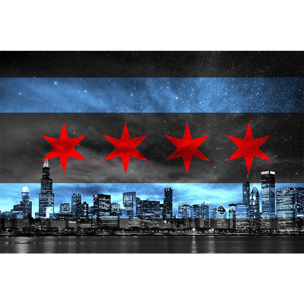 chicago flag wallpaper,skyline,city,human settlement,cityscape,sky ...
