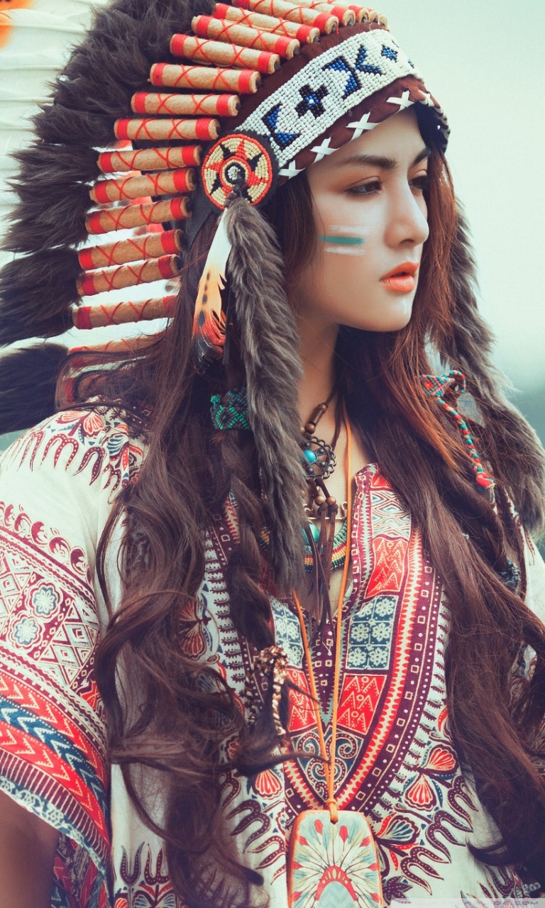 red indian wallpaper,hair,clothing,hairstyle,cool,beauty (#509816 ...