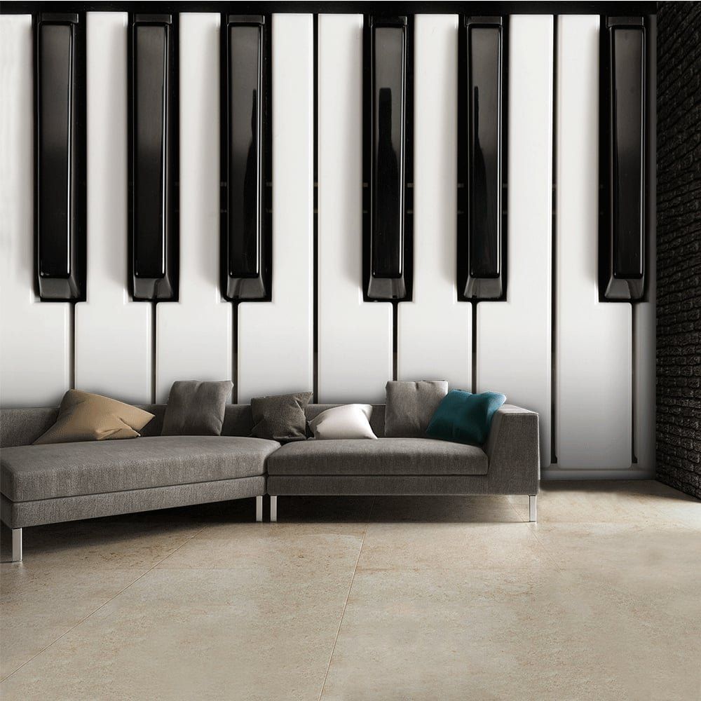 Piano Design On Wall- WallpaperUse