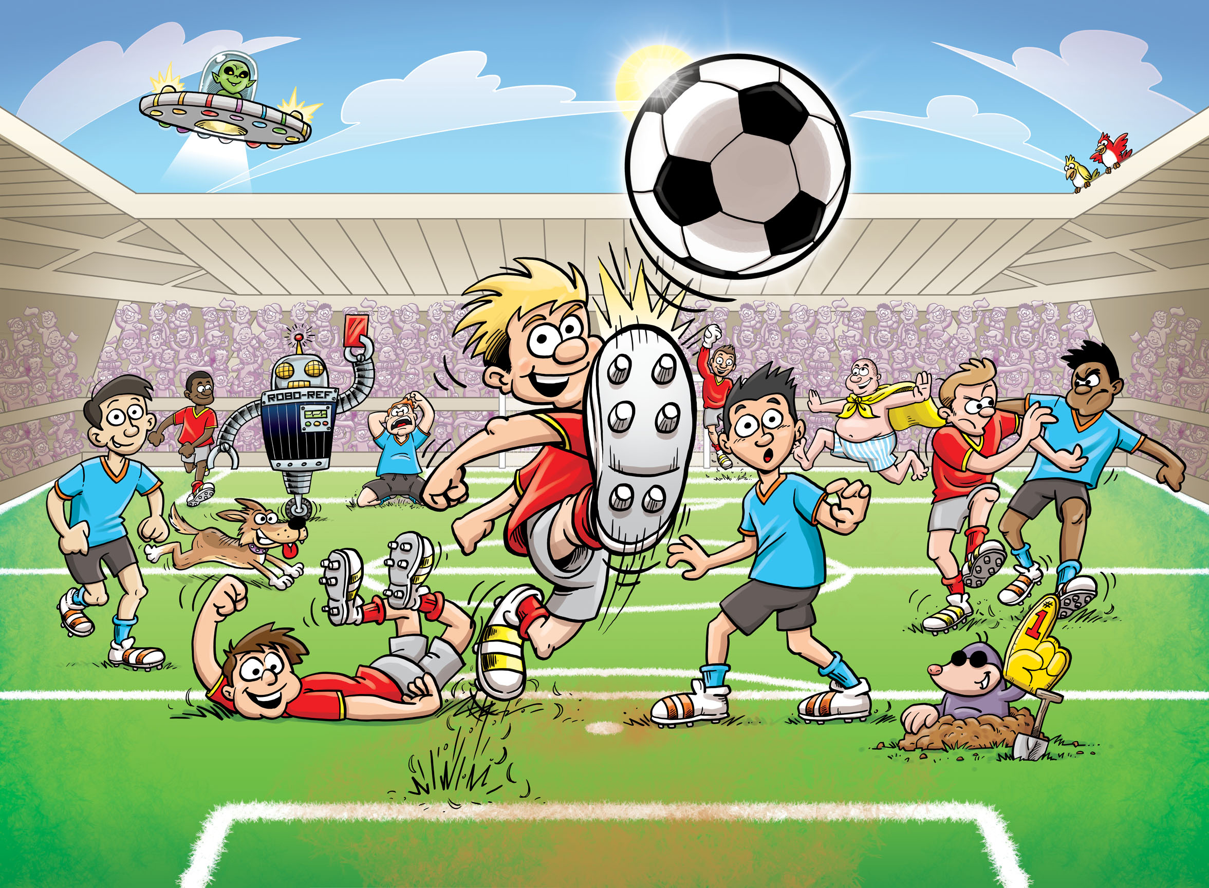 Football Wallpaper Cartoon- WallpaperUse