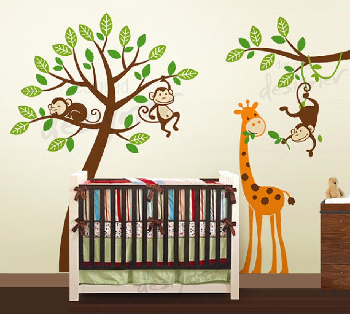 monkey wallpaper for walls,wall sticker,branch,product,tree,room ...