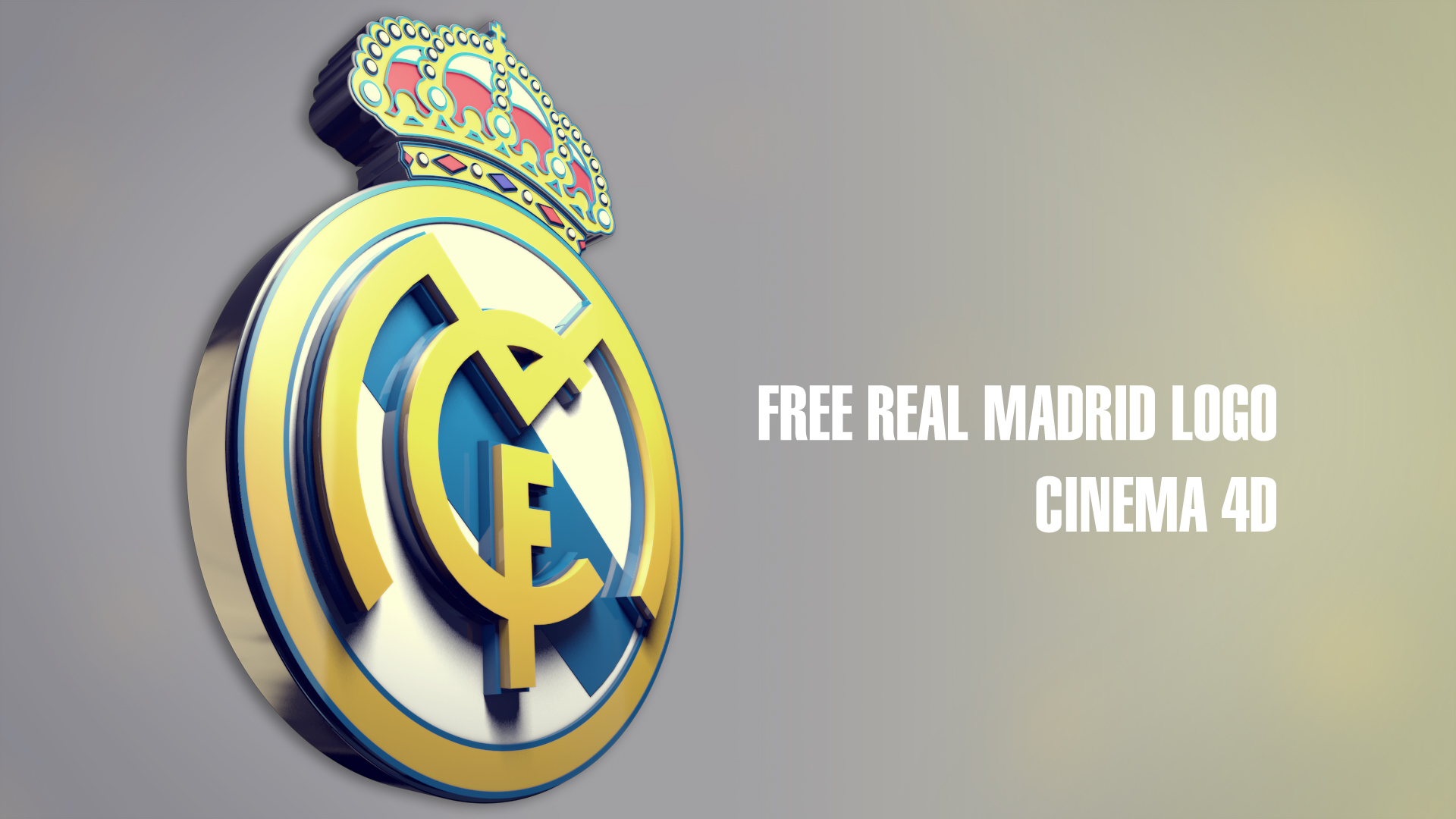 R, Real, Madrid - Real Madrid 3d Logo- WallpaperUse