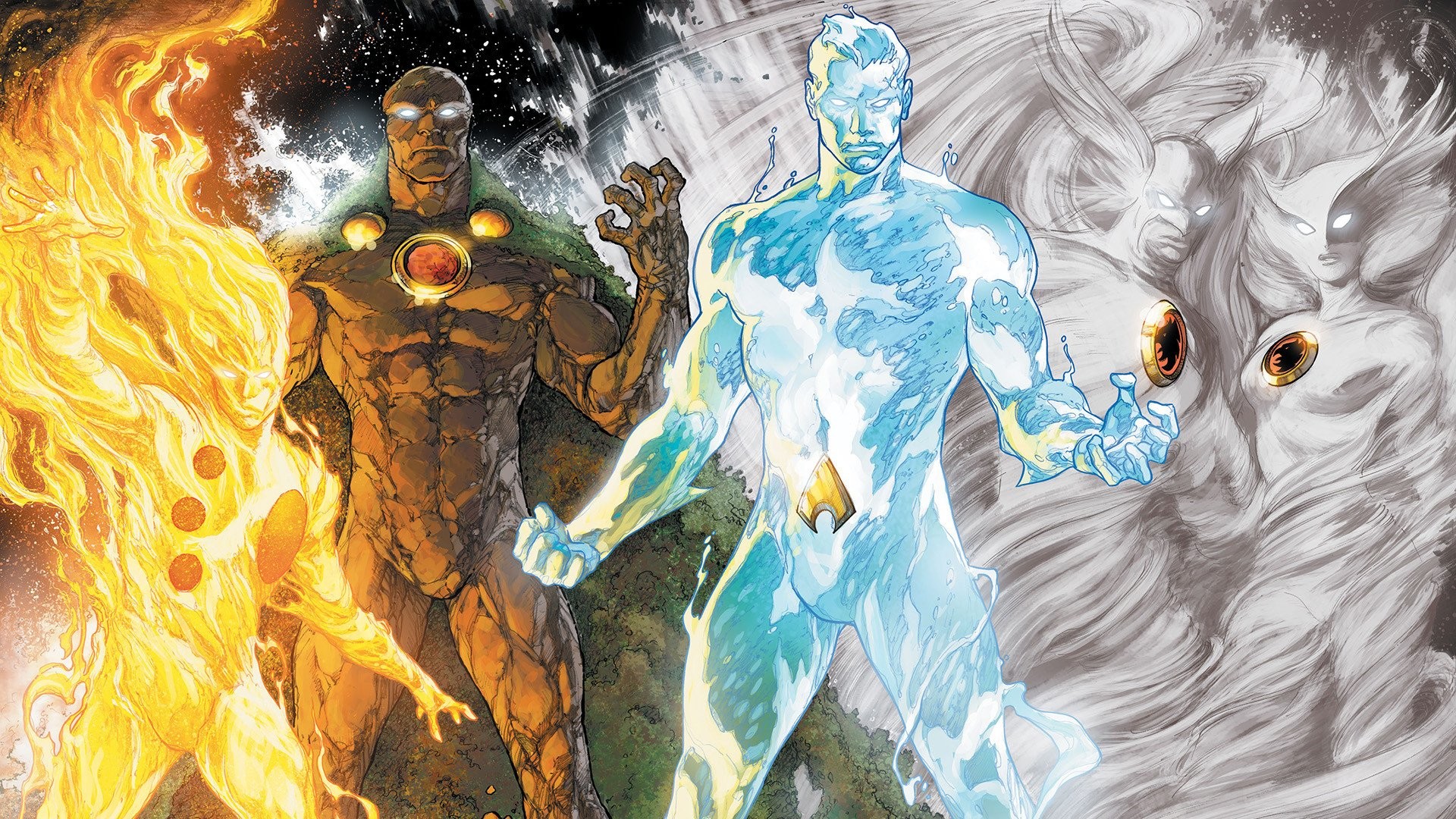 Iceman And Human Torch- WallpaperUse