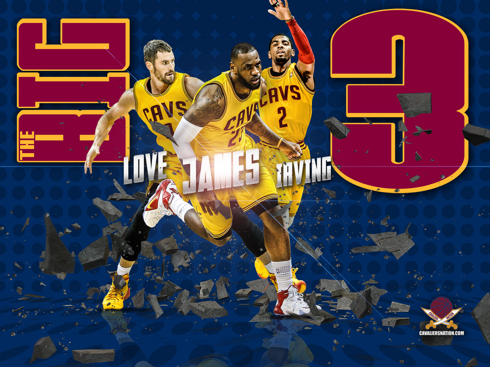 The Big 3 Wallpaper - Cleveland Cavaliers Wallpaper 2016- WallpaperUse
