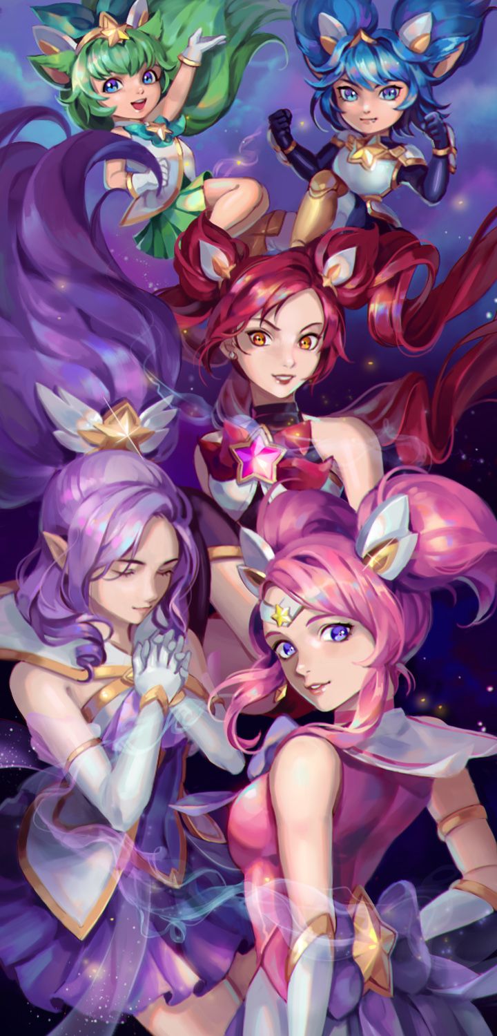 star guardian jinx wallpaper,anime,cg artwork,cartoon,violet,fictional ...