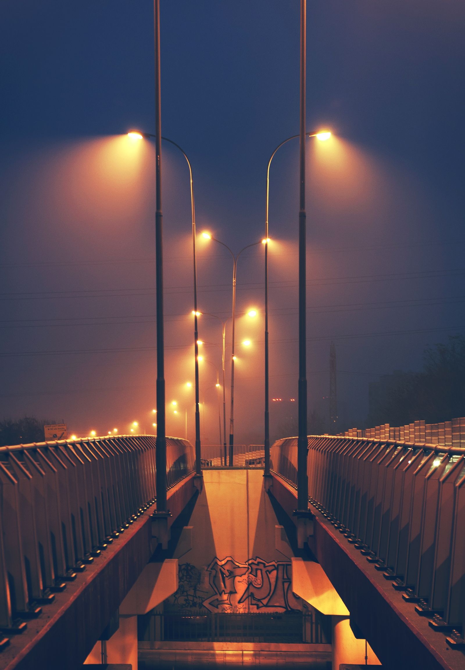 Night Street Lamp Photography- WallpaperUse