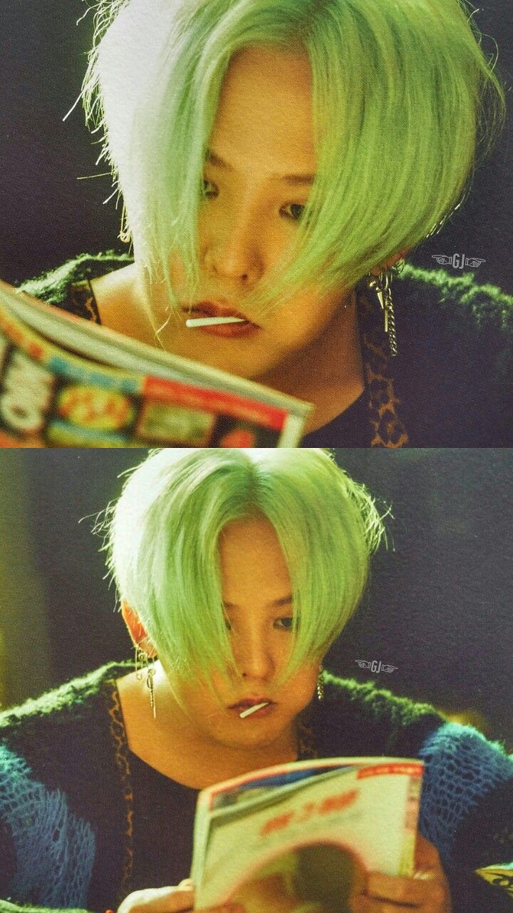 G Dragon Green Hair- WallpaperUse