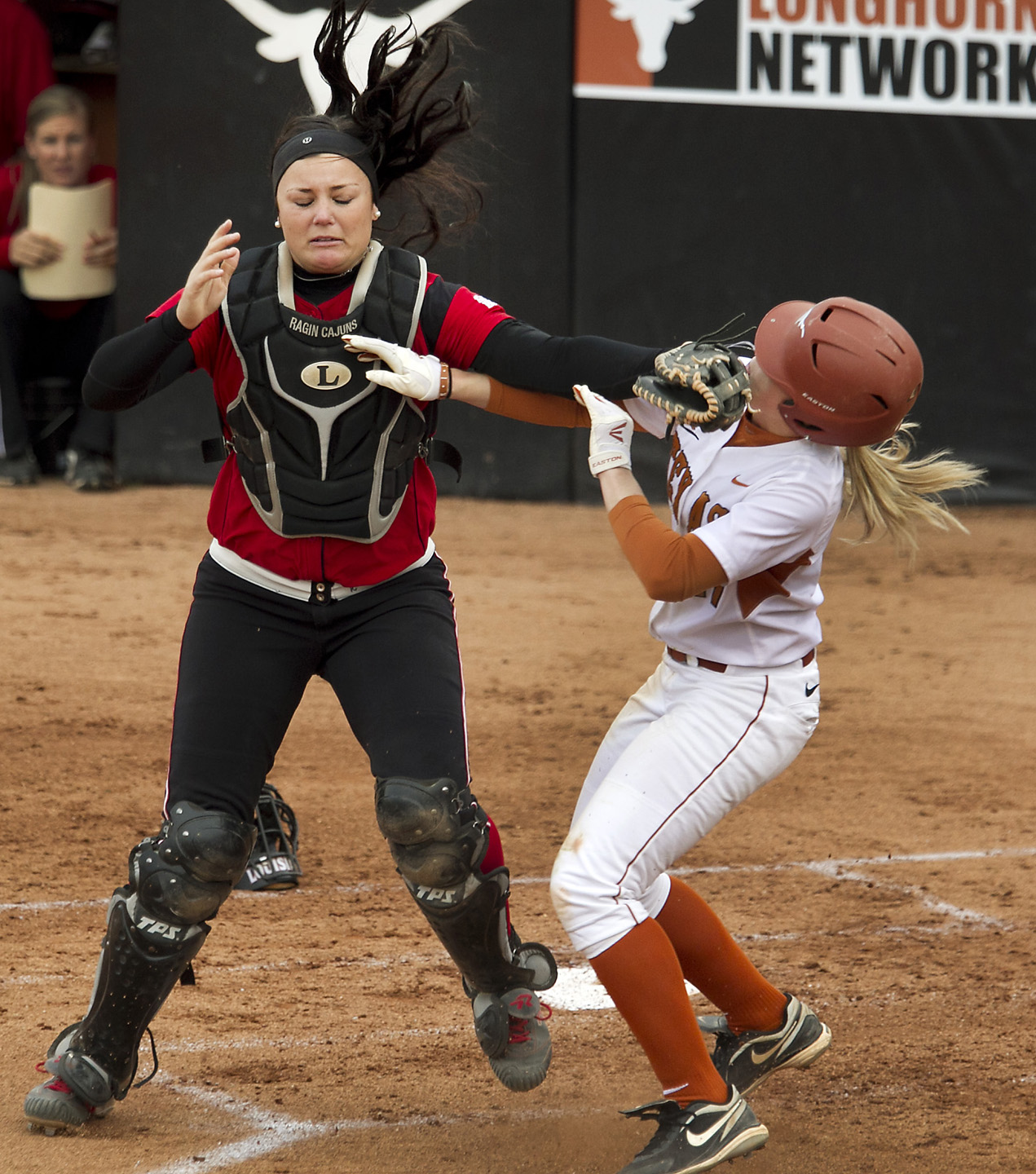 Collective Vision - Texas Softball Pitcher Face Hit- WallpaperUse