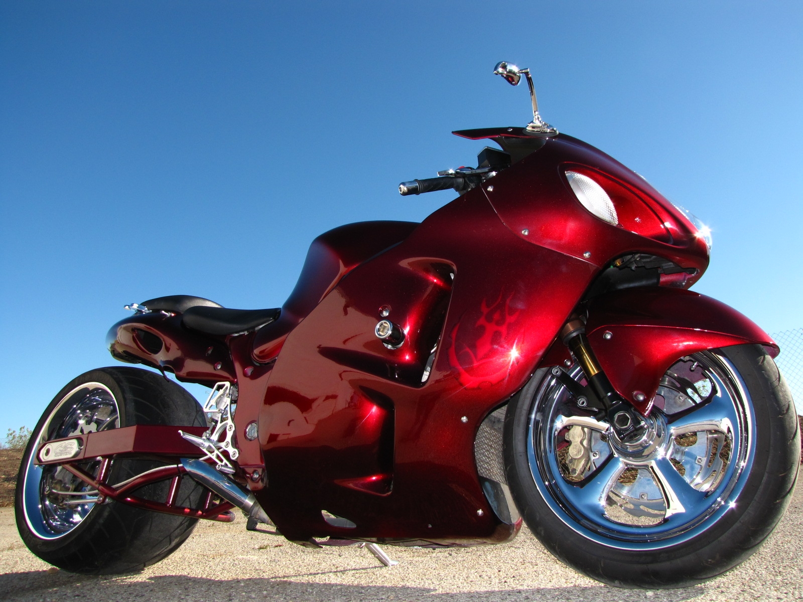 Candy Apple Red Hayabusa- WallpaperUse