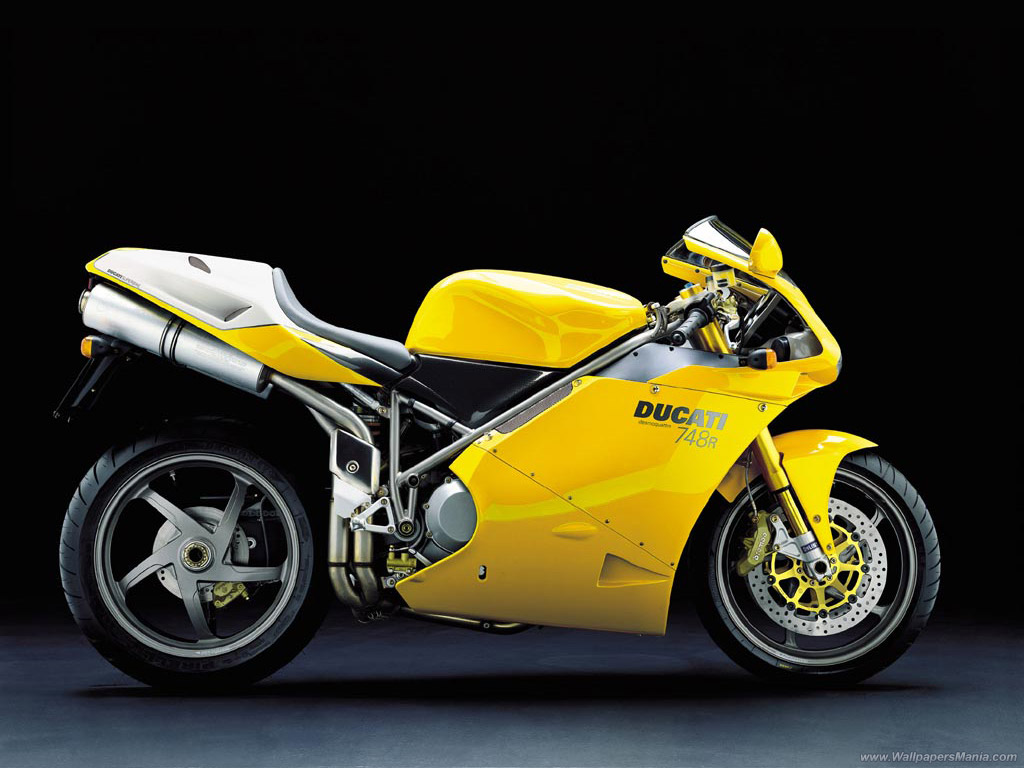 2002 Ducati 748 Yellow- WallpaperUse