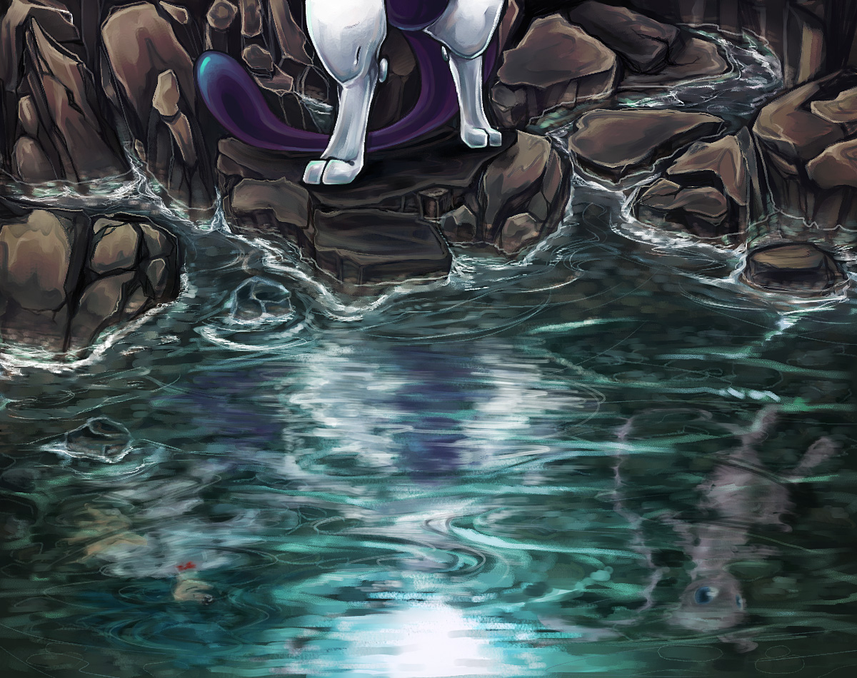 mew wallpaper,water,cg artwork,organism,illustration,art (#579246 ...