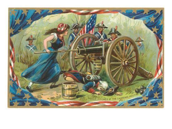 Molly Pitcher At The Cannon S Mouth - Painting- WallpaperUse