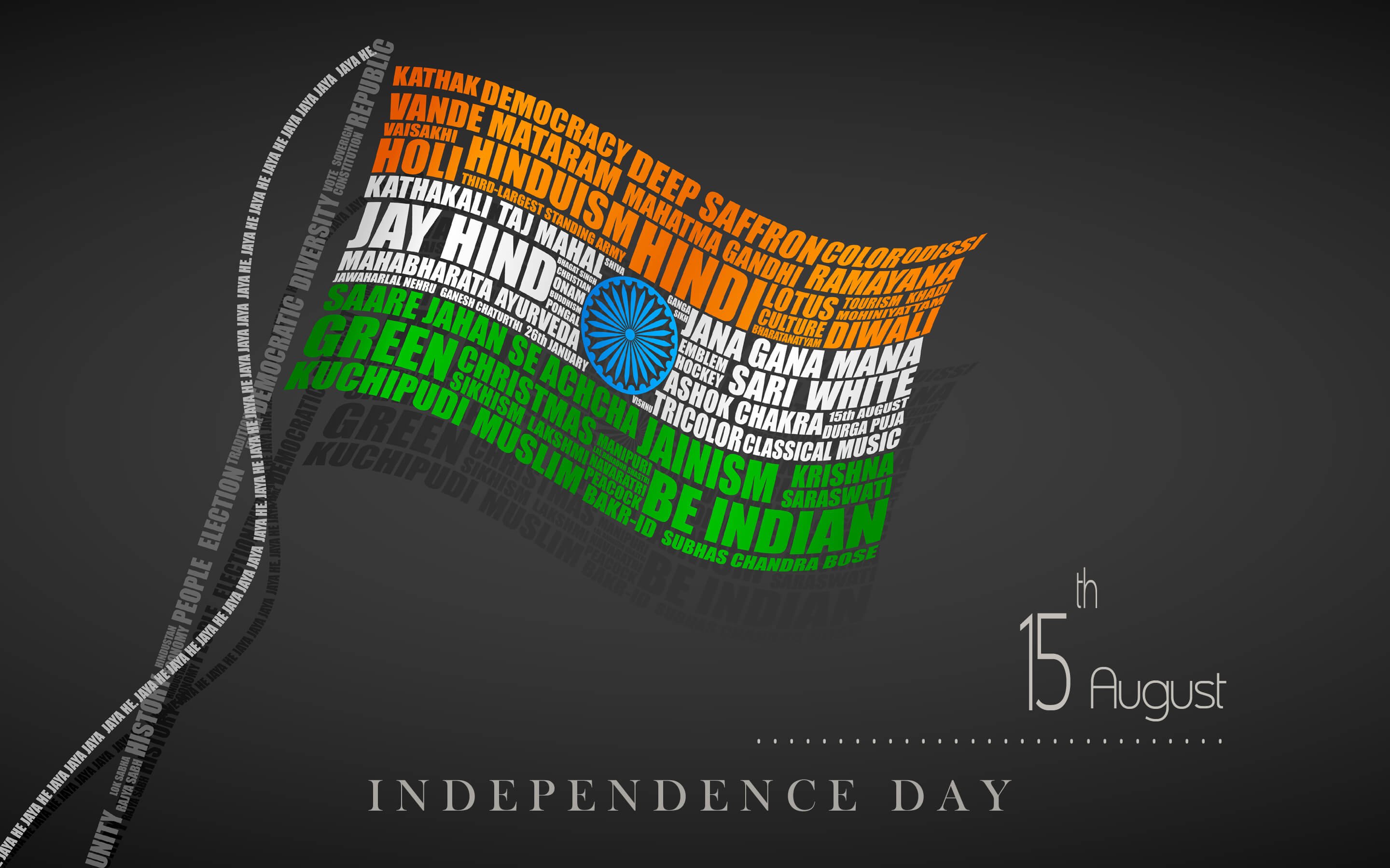 India Independence Day Modern 3d Flag August 15th Hd - Drawing On ...