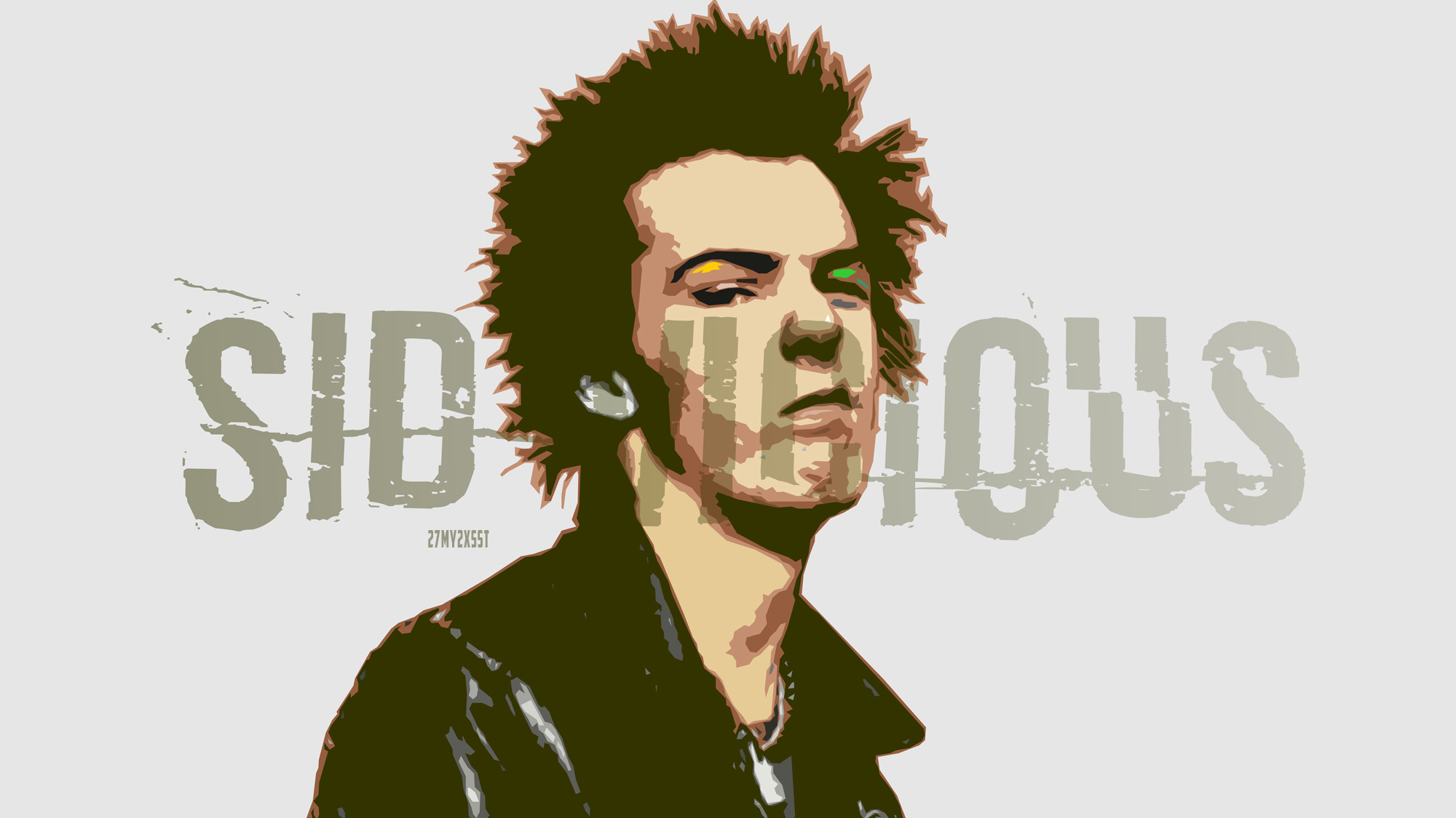 sid vicious wallpaper,illustration,head,text,cartoon,cool (#585850) - WallpaperUse