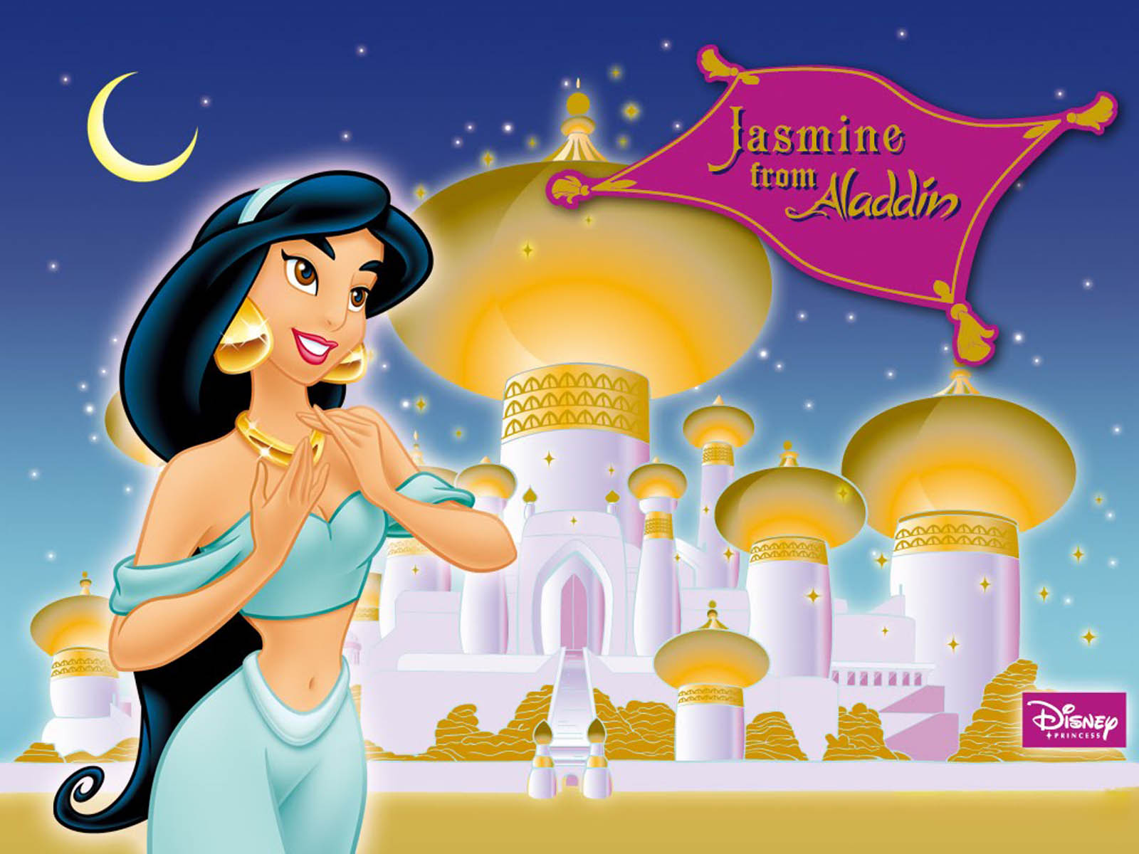 Jasmine And Aladdin Castle- WallpaperUse