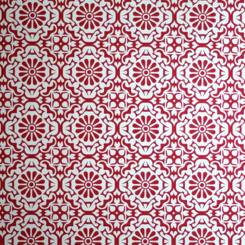 Daisy Red Wallpaper - Funky Patterns- WallpaperUse