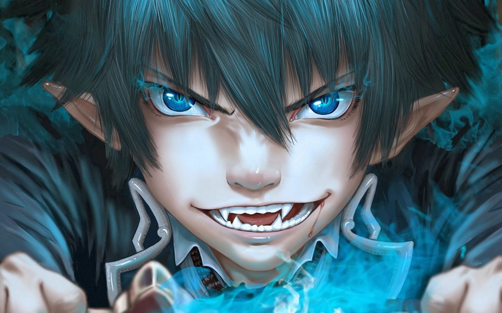 rin wallpaper,hair,face,facial expression,blue,cg artwork (#591398 ...