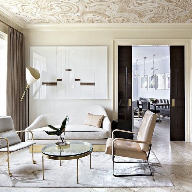 Schumacher Faux Bois In Sand Shimmer- WallpaperUse