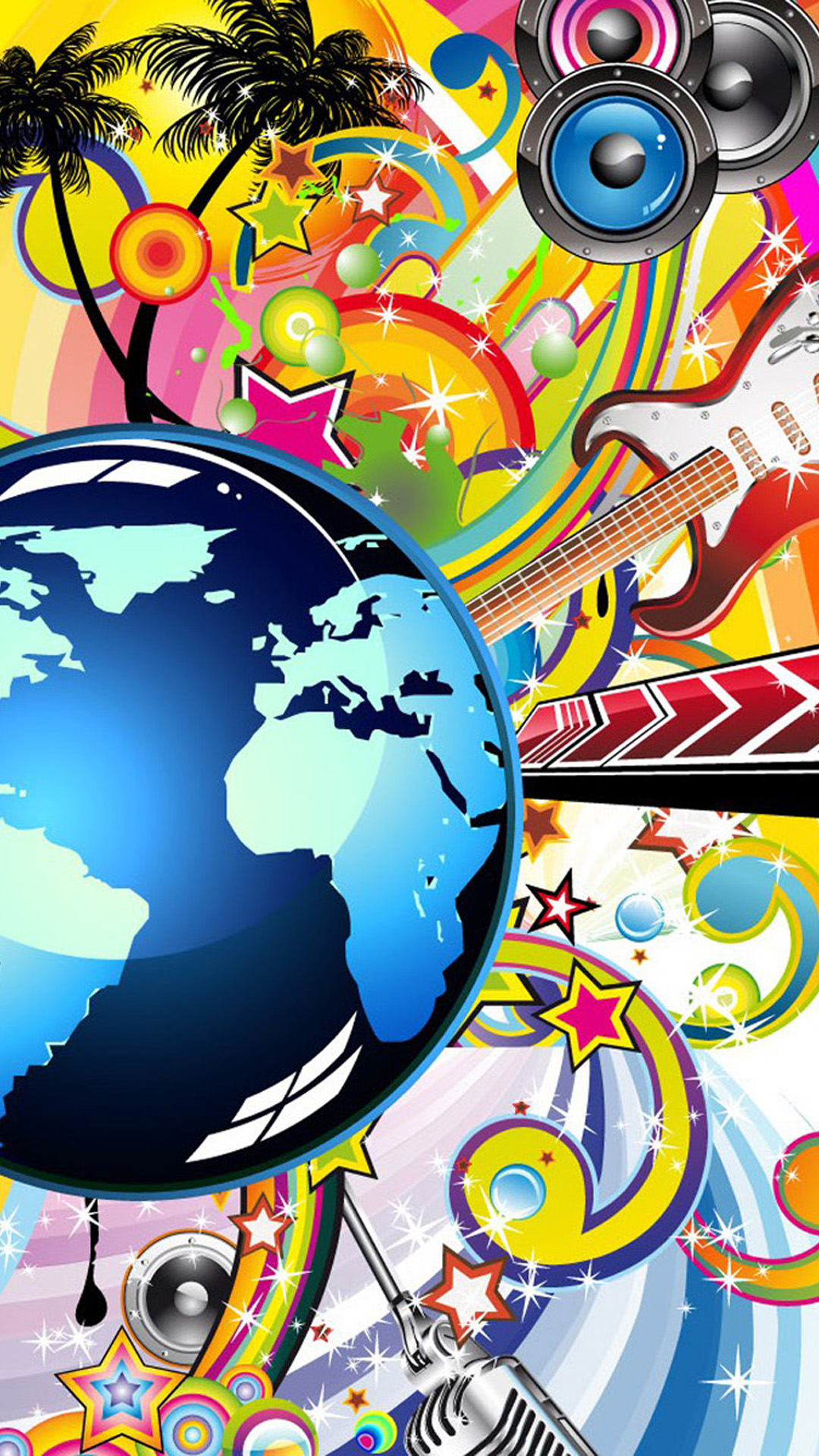 Music 94 Android Wallpaper - Art Background Pop Music- WallpaperUse