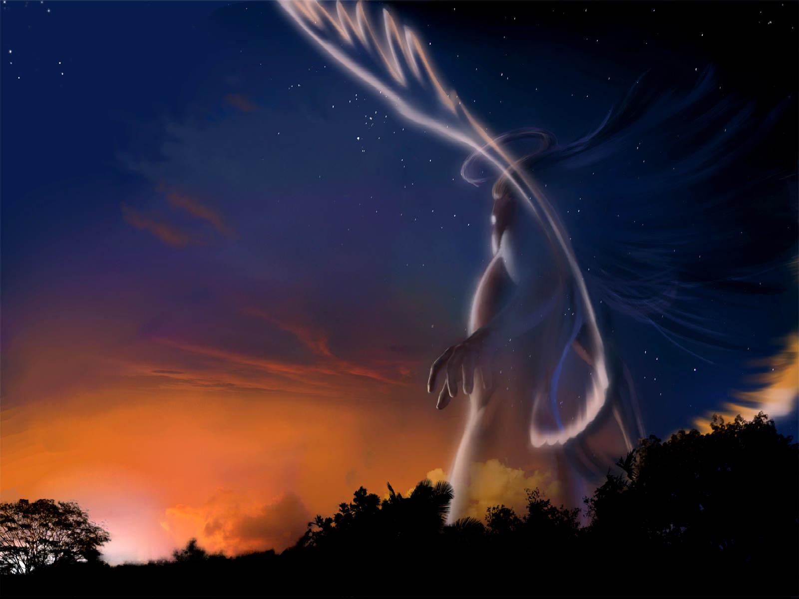 angel wallpaper,sky,nature,atmosphere,cloud,night (#60945) - WallpaperUse