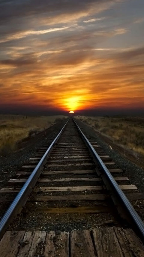 480x854 wallpapers,track,horizon,sky,transport,sunset (#66899 ...