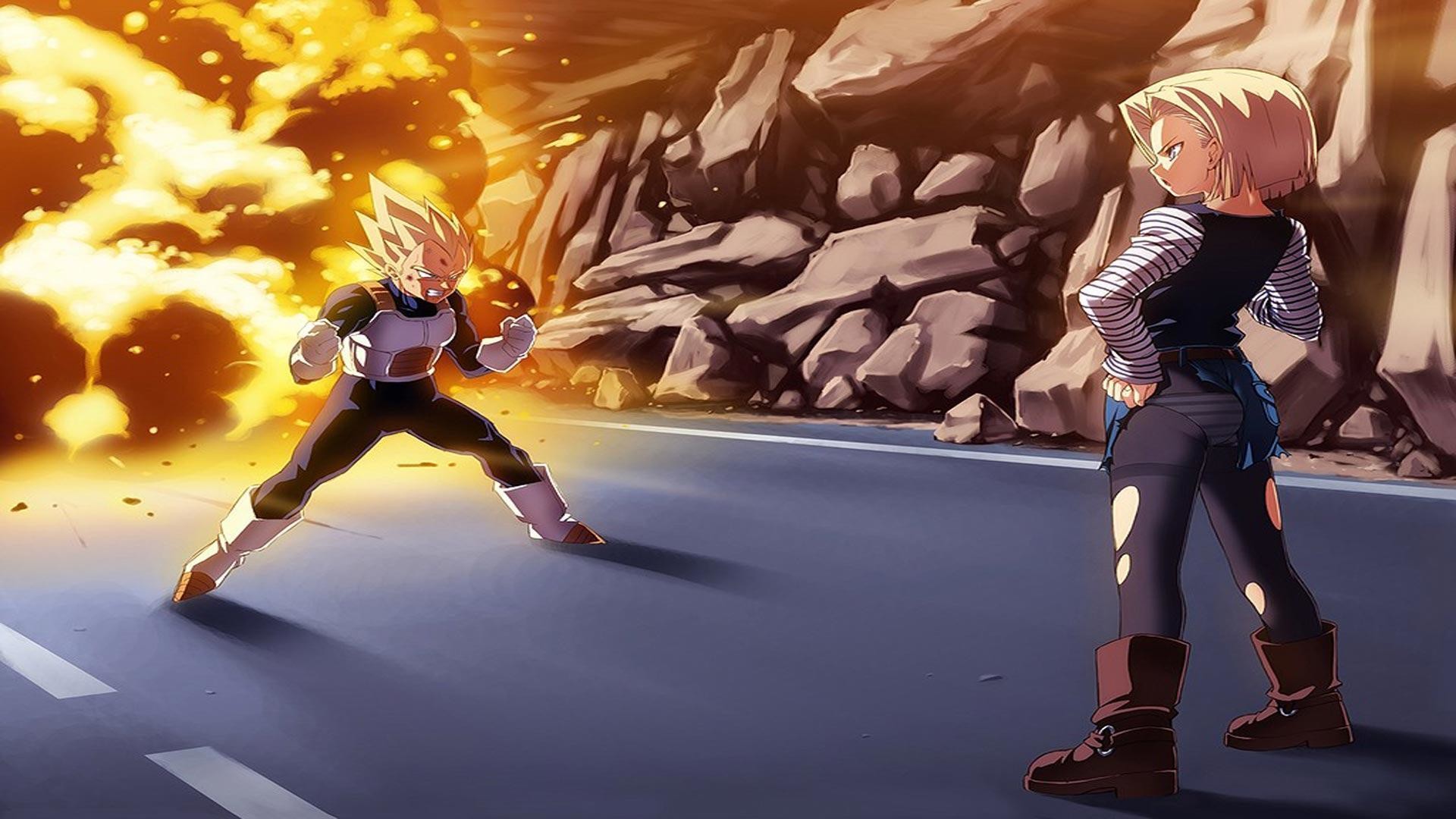 Vegeta Vs Android 18 Wallpapers, Vegeta Vs Android - Android 18 ...